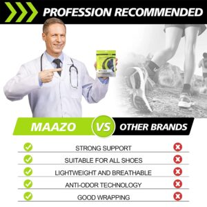 MAAZO Ankle Brace for Women & Men & Youth Ankle Brace for Sprained Ankle, Ankle Wrap for Plantar Fasciitis Relief, Heel Protectors Sleeve w/ Ankle Support Strap, Heel Brace for Heel Pain (M,Single)