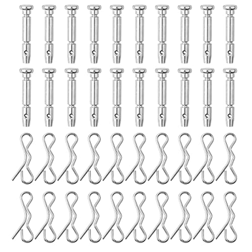 Multisland 2 Stage Snow Blower Shear Pins 20 Pcs Auger Shear Pins & 20 Pcs Cotter Pins 738-04124 and 714-04040 Replacement Shear Pin Kits Fit for MTD Cub Cadet, Troy-Bilt, Craftsman