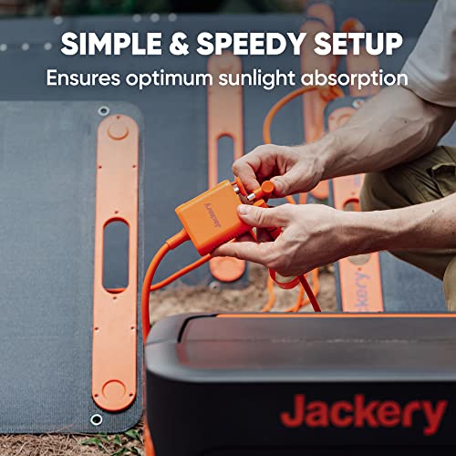 Jackery SolarSaga 200W Portable Solar Panel Bundled with Explorer 2000 PRO as Solar Generator, Off-Grid Power for Outdoor Adventures, Emergency (Renewed)