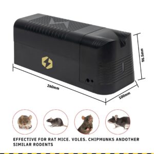 Diaotec Electric Rat Trap Effective Humane Indoor Mouse Trap Killer Upgraded Instantly Kill Rodent Zapper for Rats Mice with Powerful Voltage