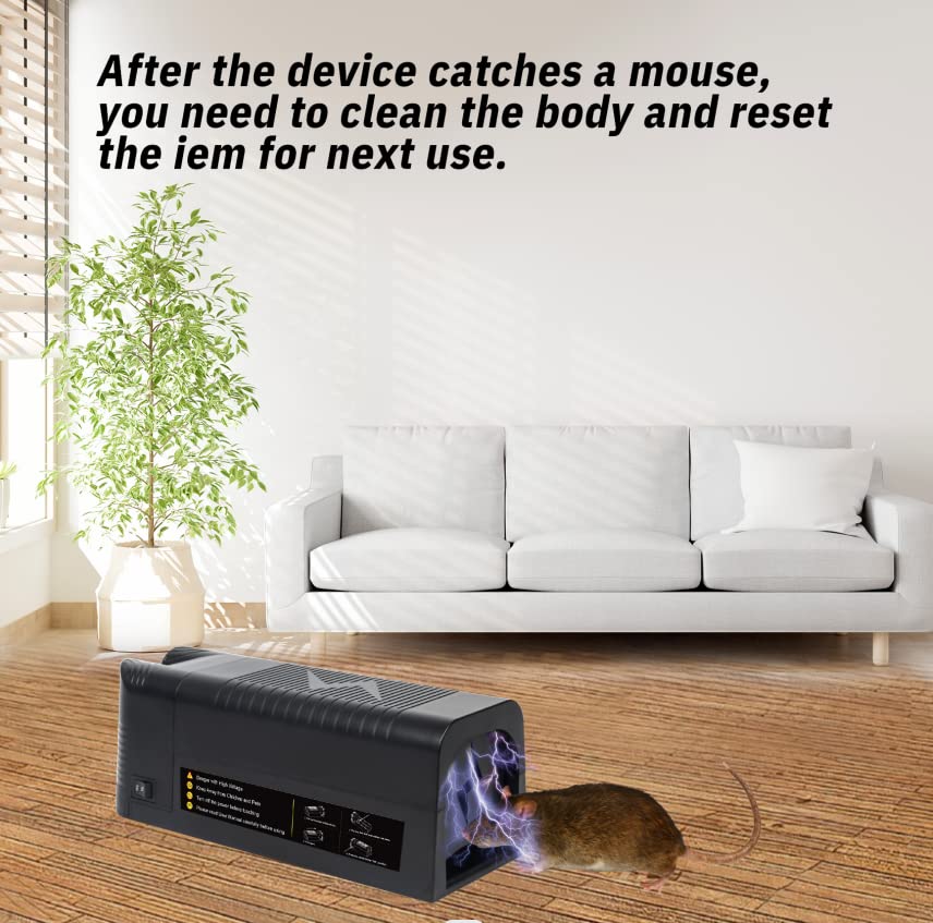 Diaotec Electric Rat Trap Effective Humane Indoor Mouse Trap Killer Upgraded Instantly Kill Rodent Zapper for Rats Mice with Powerful Voltage