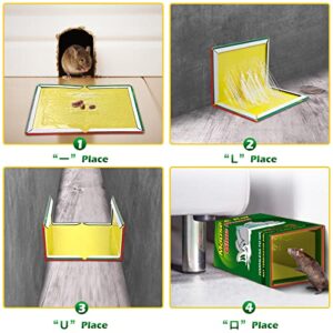 12 Pack Mouse Traps Indoor for Home Glue Traps for Mice and Rats, Sticky Board for House Indoor Outdoor Extra Glue（12"X8"）