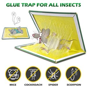 12 Pack Mouse Traps Indoor for Home Glue Traps for Mice and Rats, Sticky Board for House Indoor Outdoor Extra Glue（12"X8"）