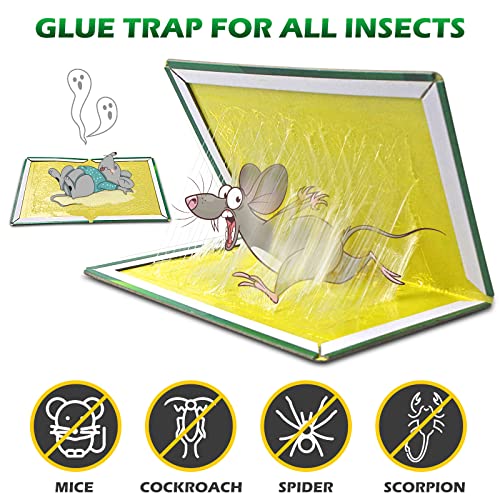 12 Pack Mouse Traps Indoor for Home Glue Traps for Mice and Rats, Sticky Board for House Indoor Outdoor Extra Glue（12"X8"）