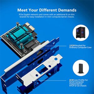 2.5GBase-T PCIE Network Card 2500/1000/100Mbps PCI Express Gigabit Ethernet Adapter, Network Adapter for PC, Supported Windows 11/10/8/7 and Mac 10.7 (Above)