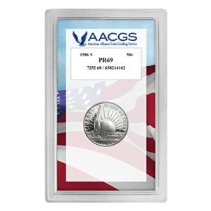 1986 s commemorative statue of liberty half dollar aacgs proof