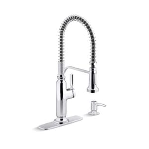 kohler ealing polished chrome high-arc kitchen faucet