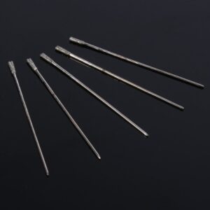 20pcs Lapidary Drill Bit, 1mm Diamond Coated Lapidary Drill Bits Solid Bits Needle for Jewelry Agate,Solid Bits Needle Agate Drill Bit