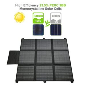 Lensun 200W 12V Portable Solar Panel Blanket with Standard Connectors for Solar Generator Power Station, Lightweight Ultra-Thin only 5.2 kgs/11.4 lbs