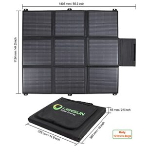 Lensun 200W 12V Portable Solar Panel Blanket with Standard Connectors for Solar Generator Power Station, Lightweight Ultra-Thin only 5.2 kgs/11.4 lbs