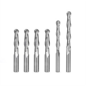 VIEUE Drill Bits 2-Flute Ball End Mills Carbide Tools CNC Mills Thread Drills Metal Engraving Drills Helical Mills (Cutting Edge Length : 4x17x45)