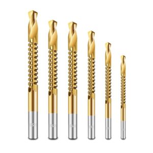 vieue drill bits 4/6 piece cobalt bit set spiral metric composite tap bit tap twist bit wood drill for cutting drilling slotting (color : 6pcs8mm)