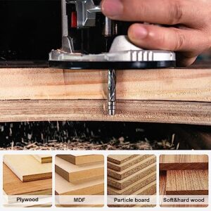 SpeTool Spiral Flush Trim Router Bit, 1/2 Inch Shank 1-1/2 Inch Cutting Length Extra Long 4 Inch, Solid Carbide UP&Down Compression Router Bits for Woodwork CNC Triming