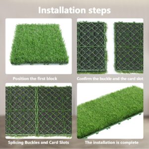 Loytryal 39.4 x 31.5 Inches Fake Grass Pee for Dogs Artificial Grass Rug Turf for Puppy Potty Training Washable Grass Mat Pee Grass for Dog Potty Tray (6 Piece)