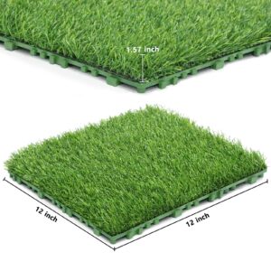 Loytryal 39.4 x 31.5 Inches Fake Grass Pee for Dogs Artificial Grass Rug Turf for Puppy Potty Training Washable Grass Mat Pee Grass for Dog Potty Tray (6 Piece)