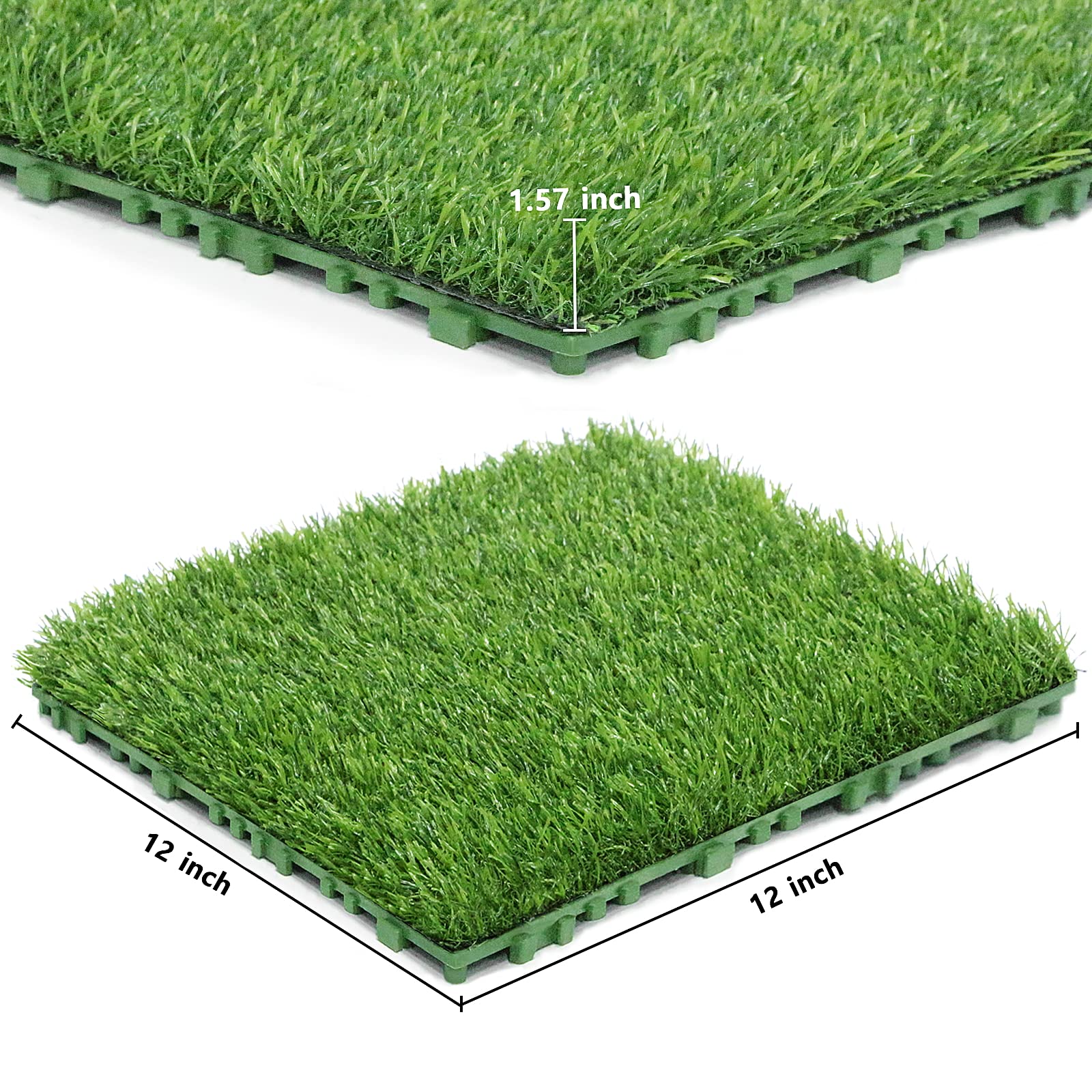 Loytryal 39.4 x 31.5 Inches Fake Grass Pee for Dogs Artificial Grass Rug Turf for Puppy Potty Training Washable Grass Mat Pee Grass for Dog Potty Tray (6 Piece)