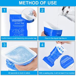 Moodooy Emergency Portable Urine Bag, 12pcs Travel Urinal Bag, Disposable Urine Bag can be Used for Emergency Situations Such as Traffic Jams, Vomiting, Camping, etc. Unisex Urinal Bag.