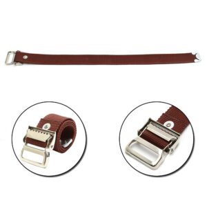 Leg Band Strap, 1 Pair Adjustable Comfort Drywall Home Improvement Stilts Firm Leg Band Straps Loop for Men and Women, Replacement Part for Stilts, Brown(Size:2pcs)