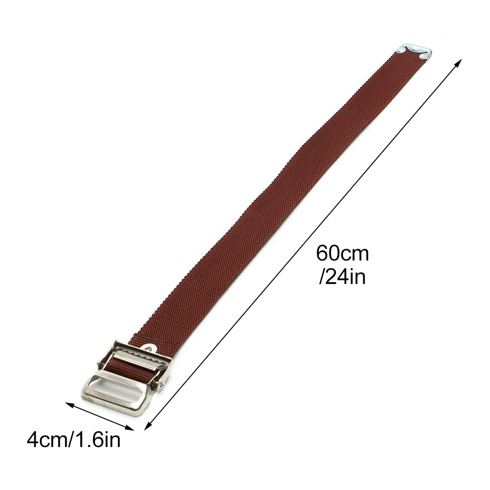 Leg Band Strap, 1 Pair Adjustable Comfort Drywall Home Improvement Stilts Firm Leg Band Straps Loop for Men and Women, Replacement Part for Stilts, Brown(Size:2pcs)