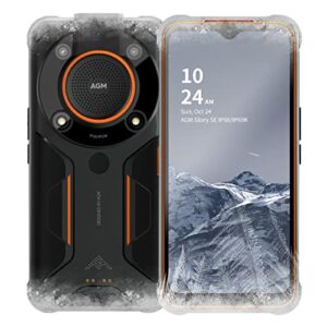 agm glory se rugged smartphone unlocked, rugged phone, snapdragon 480 5g rugged smartphone, rugged cell phone 6.53" fhd+, loud speaker 6200mah battery ip68/ip69k, 8g+128g dual-led torch/nfc/gps/black