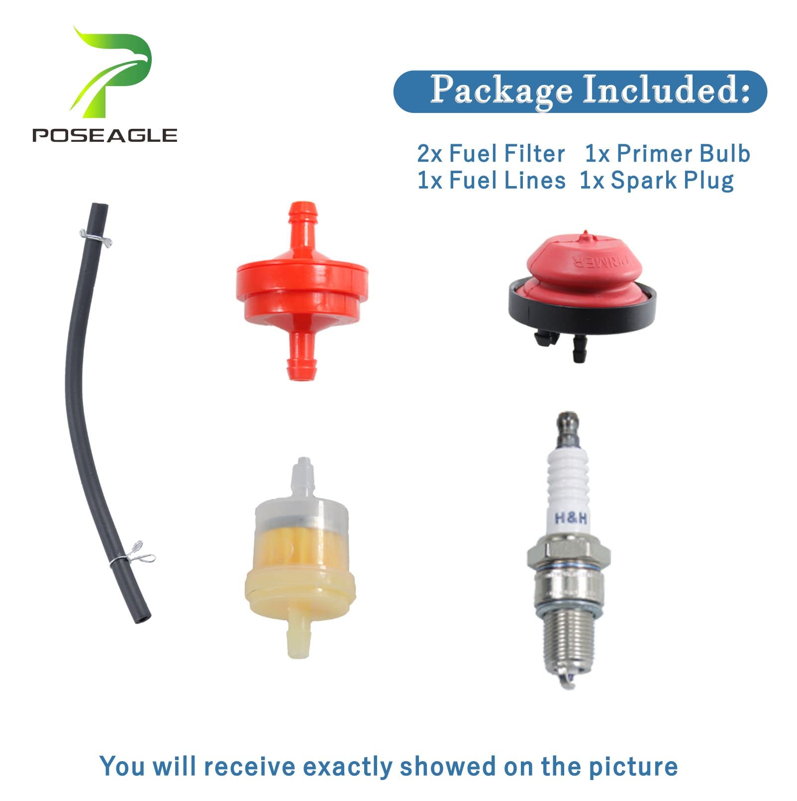 POSEAGLE 951-14027A Carburetor Replaces 751-10638, 951-10638, 951-10638A, 951-14026A, 951-14027A for MTD 170-SU, 270-SU, 270-SUA, 370-SU, 370-SUC Snow Blower Engine