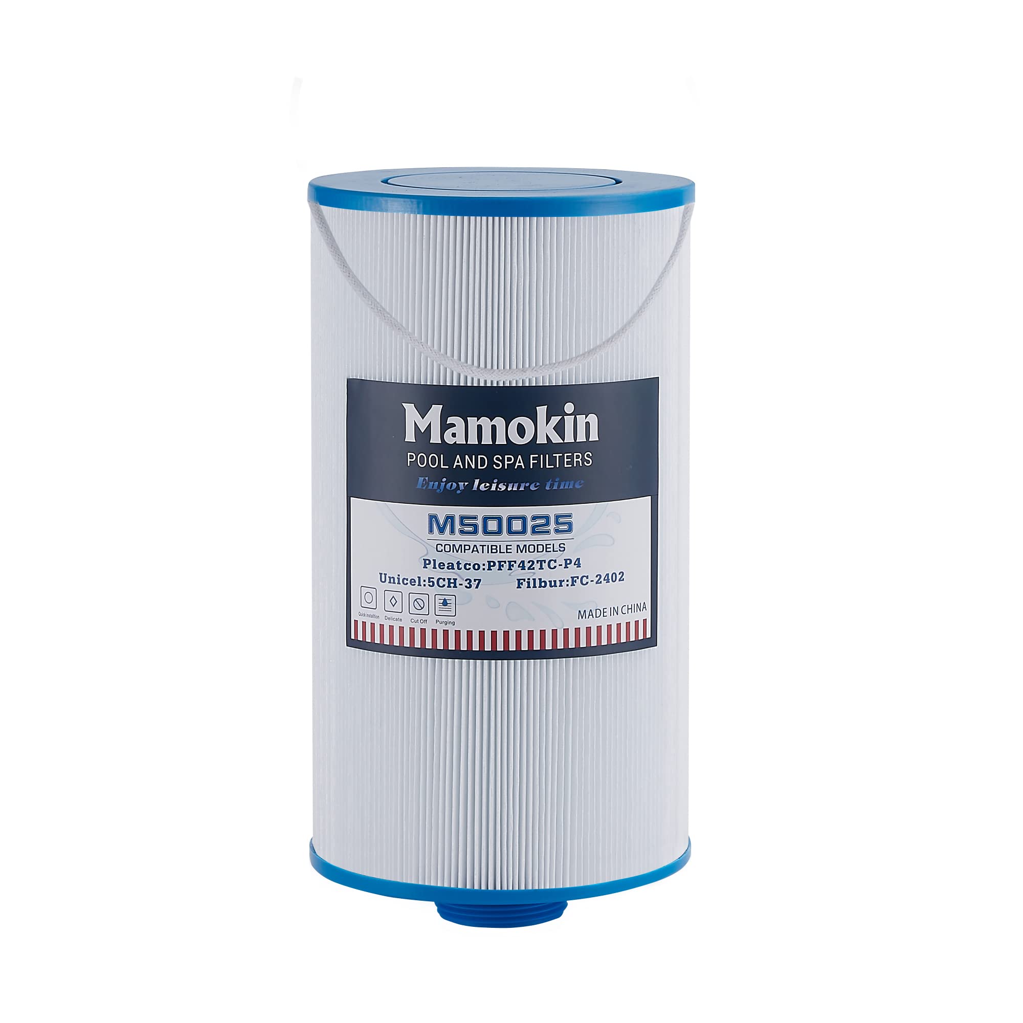 Mamokin FC-2402 Hot Tub Filter Replaces Watkins 303279, 5CH-37, PFF42TC-P4, 78460 and Lifesmart, AquaTerra, Fantasy, Freeflow, Simplicity, Bermuda, Aspire, Azure, Spa Filter - 1 Pack