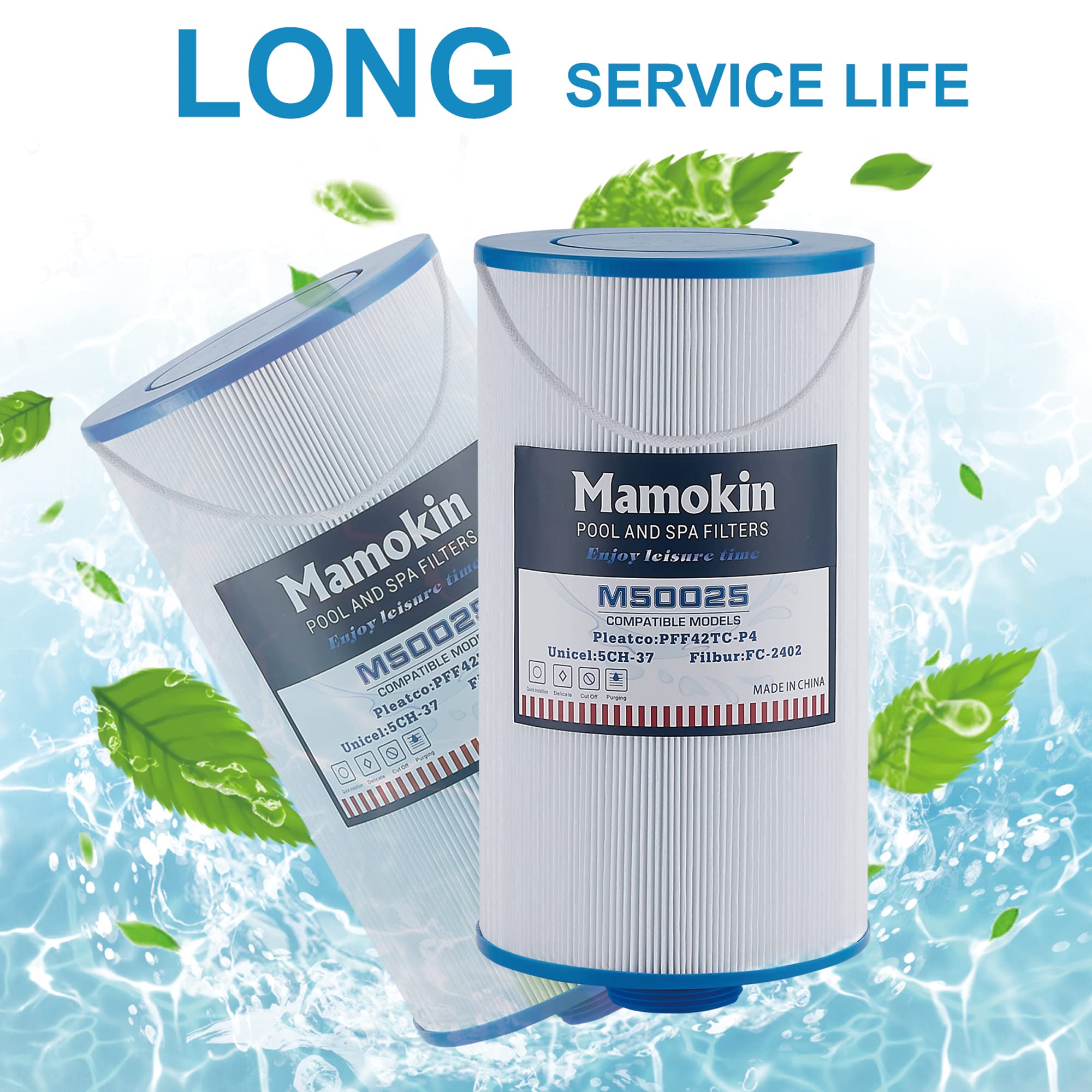 Mamokin FC-2402 Hot Tub Filter Replaces Watkins 303279, 5CH-37, PFF42TC-P4, 78460 and Lifesmart, AquaTerra, Fantasy, Freeflow, Simplicity, Bermuda, Aspire, Azure, Spa Filter - 1 Pack