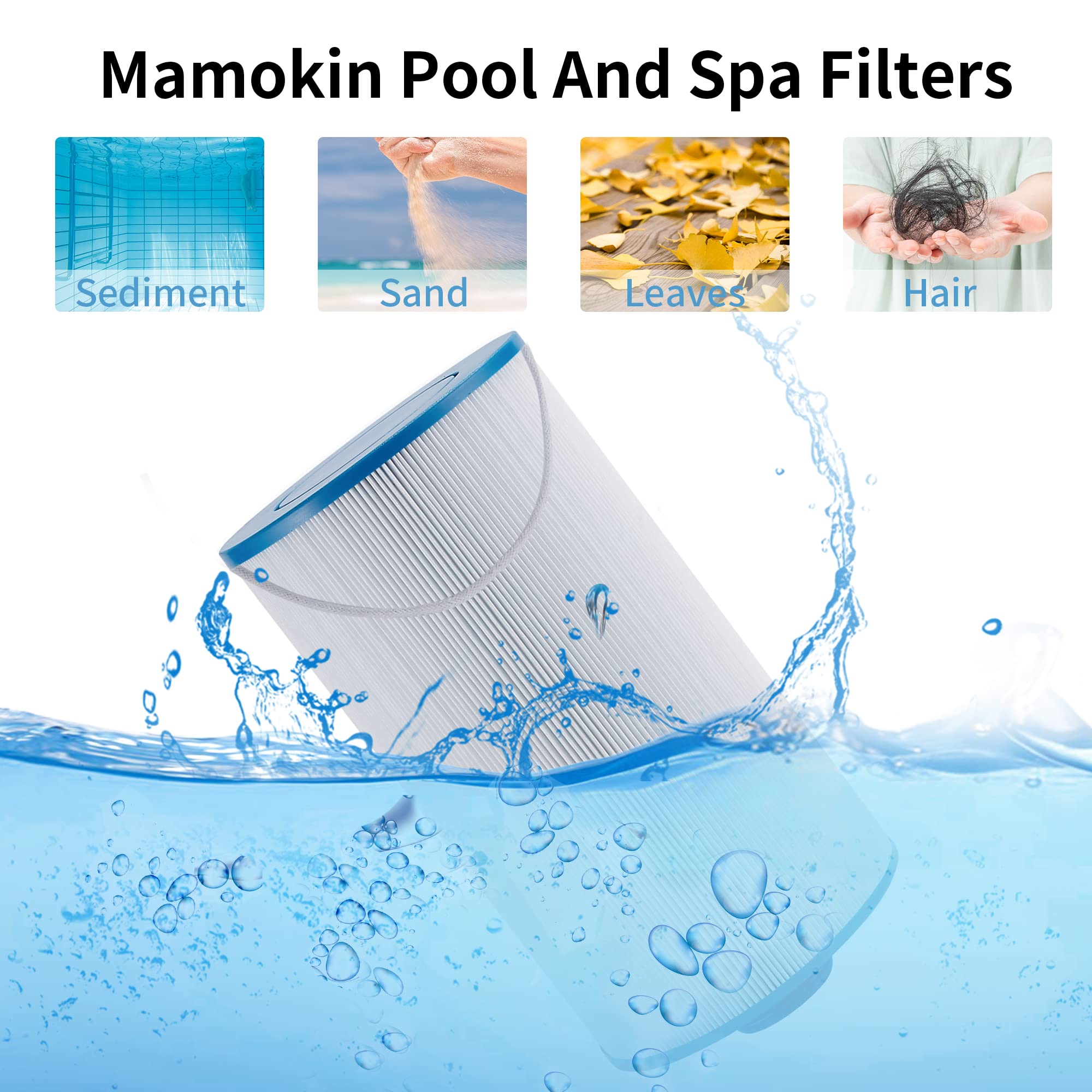 Mamokin FC-2402 Hot Tub Filter Replaces Watkins 303279, 5CH-37, PFF42TC-P4, 78460 and Lifesmart, AquaTerra, Fantasy, Freeflow, Simplicity, Bermuda, Aspire, Azure, Spa Filter - 1 Pack