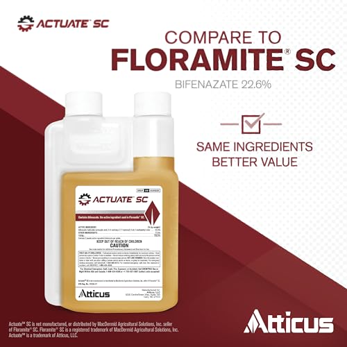 Actuate SC Bifenazate Miticide (8 oz) by Atticus (Compare to Floramite) – Long Lasting Mite Control in Interior and Exterior Landscapes