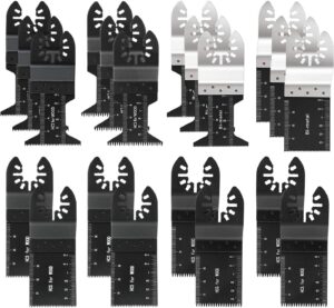 20 pcs oscillating saw blades,metal wood oscillating multitool quick release saw blades compatible with dewalt porter cable black & decker bosch craftsman ridgid ryobi makita milwaukee rockwell