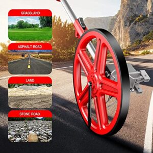 ZHJAN Distance Measuring Wheel in Feet and Inch,Collapsible with One key to Zero,Kickstand,Cloth Carrying Bag,Portable Measurement Wheel Professional engineering Road Measuring Tool