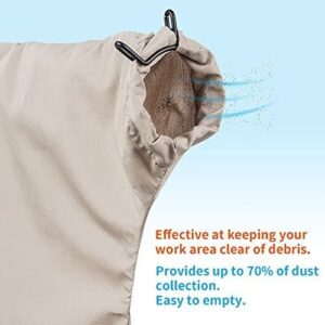 (Pack of 2) Table Saw Dust Collector Bag Fits Bosch/Dewalt/Makita/Ryobi/Craftsman/Porter Cable/RIGID/Metabo/Kobalt/Skilsaw/Delta/ (10" Tablesaws with 2.5" Dust Port)