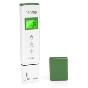 yinmik yk-p01 ph tester digital ph meter for water hydroponics, accurate ph temp meter with atc for pool, spa, hot tub, indoor plants, drinking water, wine beer home brewing, aquarium