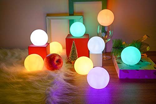 megastar 2Packs Pool Lights, 3-Inch Floating Pool Accessories, LED Orb Lamp, Rechargeable Hot Tub Lights, Remote Control, Home Party Christmas Decoration