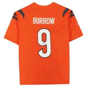 joe burrow cincinnati bengals signed orange nike limited jersey fanatics - autographed nfl jerseys