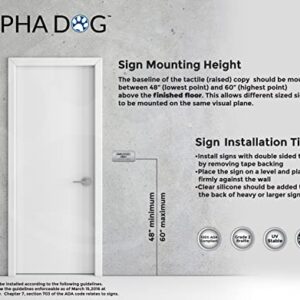 ALPHA DOG ADA SIGNS - Employees Only Sign with Braille for Your Business, 4x8 Inch, ADA Compliant, Indoor or Outdoor, Easy Installation, Made in the USA, Brushed Metal