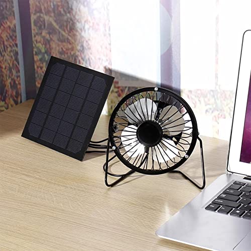 Amikadom #4txL66 Solar Panel Powered Fanmini Ventilatorexhaust Fan for Greenhouse Motorhome House Chicken House Outdoor Ventilation Eq