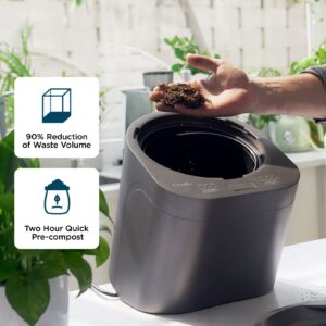 Electric Kitchen Waste Composter | Visual Countertop Compost Bin | Smart Garbage Disposal & Low-temperature Compost Machine 2-in-1 | Compact Indoor Food Waste Cycler for Apartment | Cavdle WasteCycler