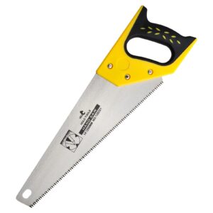 DOWELL 14 in Hand Saw - 11 TPI Fine Cuts Wood Saw Perfect for Sawing, Trimming, Gardening, Cutting Wood, Drywall, Plastic Pipes, Sharp Blade - Crosscut Saw, HY041107