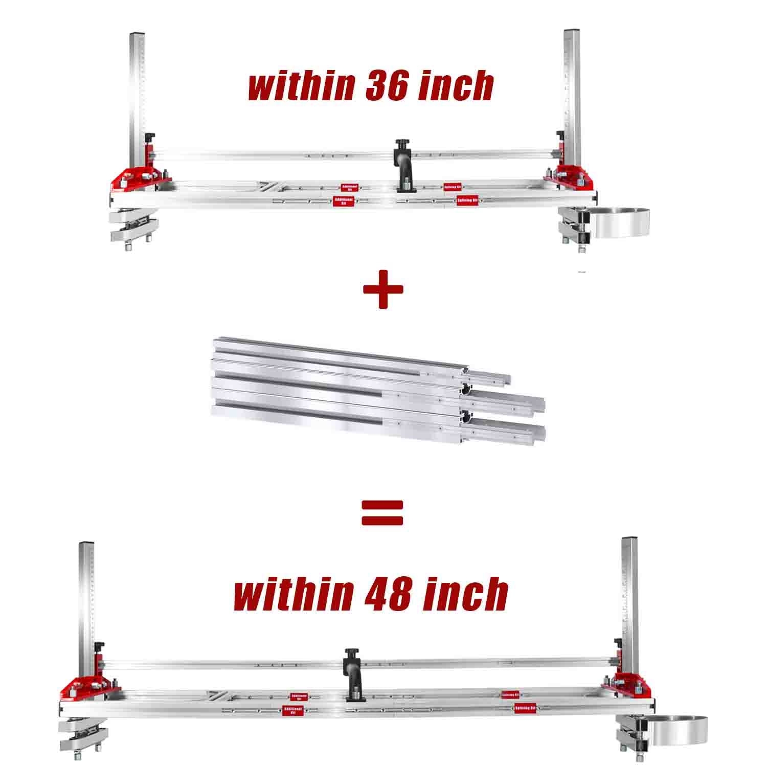 Zozen Chainsaw Mill Aluminum Profile 12inch, Used for Spliced Extension to 48inch, Help to Extend Cutting Size to 48inch, Only match for Zozen Chainsaw Mill