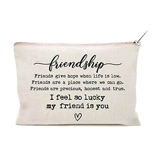 Friend Gift, Gift for Friend, Friendship Gift, Best Friend Gift, Makeup Case, Cosmetic Bag, Tote Bag, Bestie Present, Thank You Friend Gift, Christmas Gift