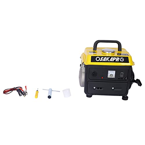 Gas Powered Generator, 900 Watts 71CC Gasoline Power Generator with Low Noise for Home Use, Portable Outdoor Generator for Camping, EPA III and CARB Compliant, Yellow & Black