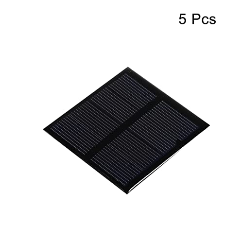 MECCANIXITY Mini Solar Panel Cell 2V 150mA 0.3W 60mm x 60mm for DIY Electric Power Project Pack of 5