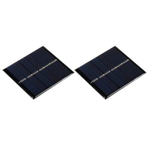 meccanixity mini solar panel cell 3v 150ma 0.45w 60mm x 55mm for diy electric power project pack of 2