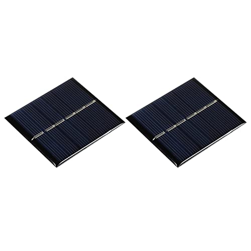 MECCANIXITY Mini Solar Panel Cell 3V 150mA 0.45W 60mm x 55mm for DIY Electric Power Project Pack of 2