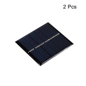 MECCANIXITY Mini Solar Panel Cell 3V 150mA 0.45W 60mm x 55mm for DIY Electric Power Project Pack of 2