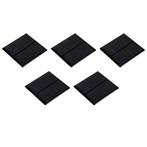 MECCANIXITY Mini Solar Panel Cell 3V 210mA 0.63W 70mm x 70mm for DIY Electric Power Project Pack of 5