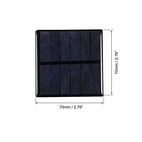 MECCANIXITY Mini Solar Panel Cell 3V 210mA 0.63W 70mm x 70mm for DIY Electric Power Project Pack of 5