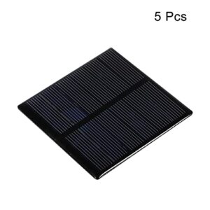 MECCANIXITY Mini Solar Panel Cell 3V 210mA 0.63W 70mm x 70mm for DIY Electric Power Project Pack of 5