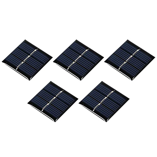 MECCANIXITY Mini Solar Panel Cell 1.5V 60mA 0.09W 30mm x 30mm for DIY Electric Power Project Pack of 5